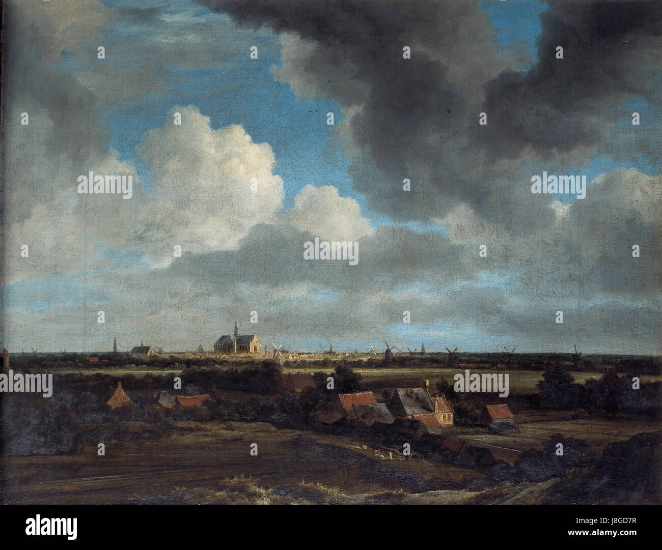 Fernblick von Haarlem, von Jacob van Ruisdael Stockfotografie - Alamy