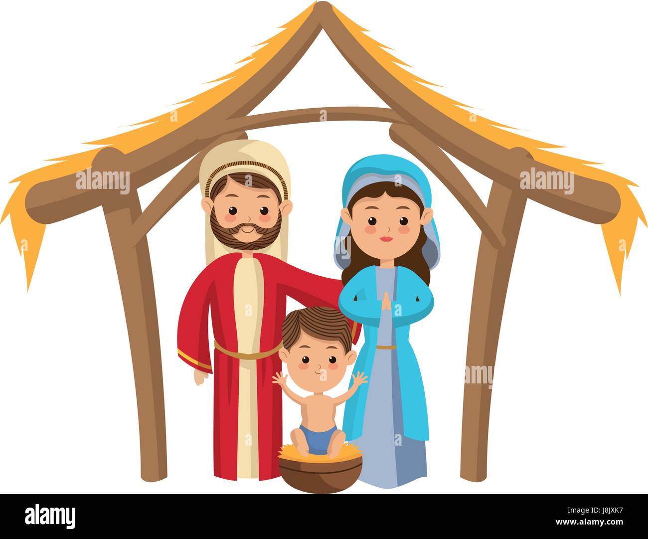 Baby jesus mary joseph karikatur Stock-Vektorgrafiken kaufen - Alamy