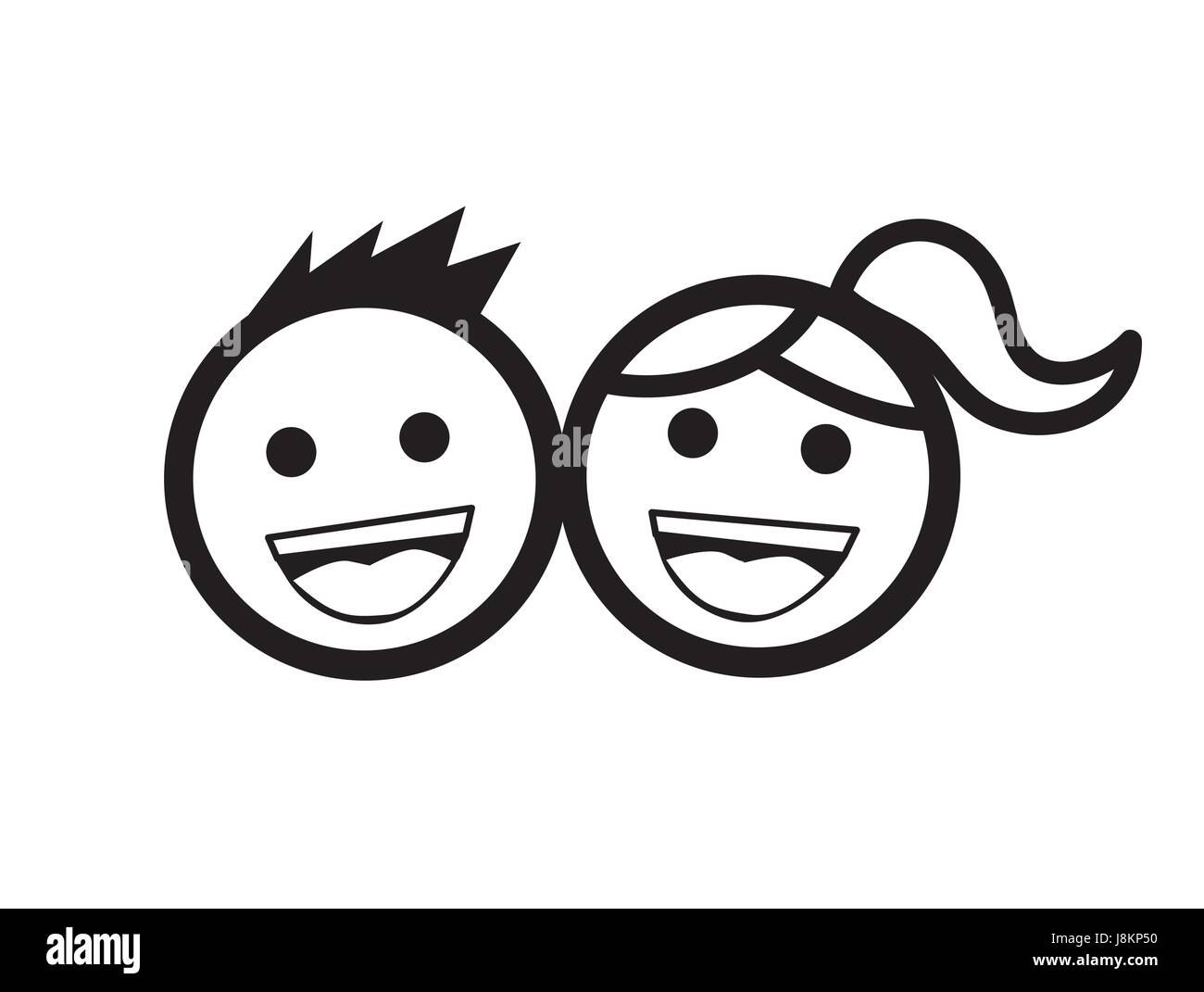 Kinder Symbol Vektor-illustration Stock-Vektorgrafik - Alamy