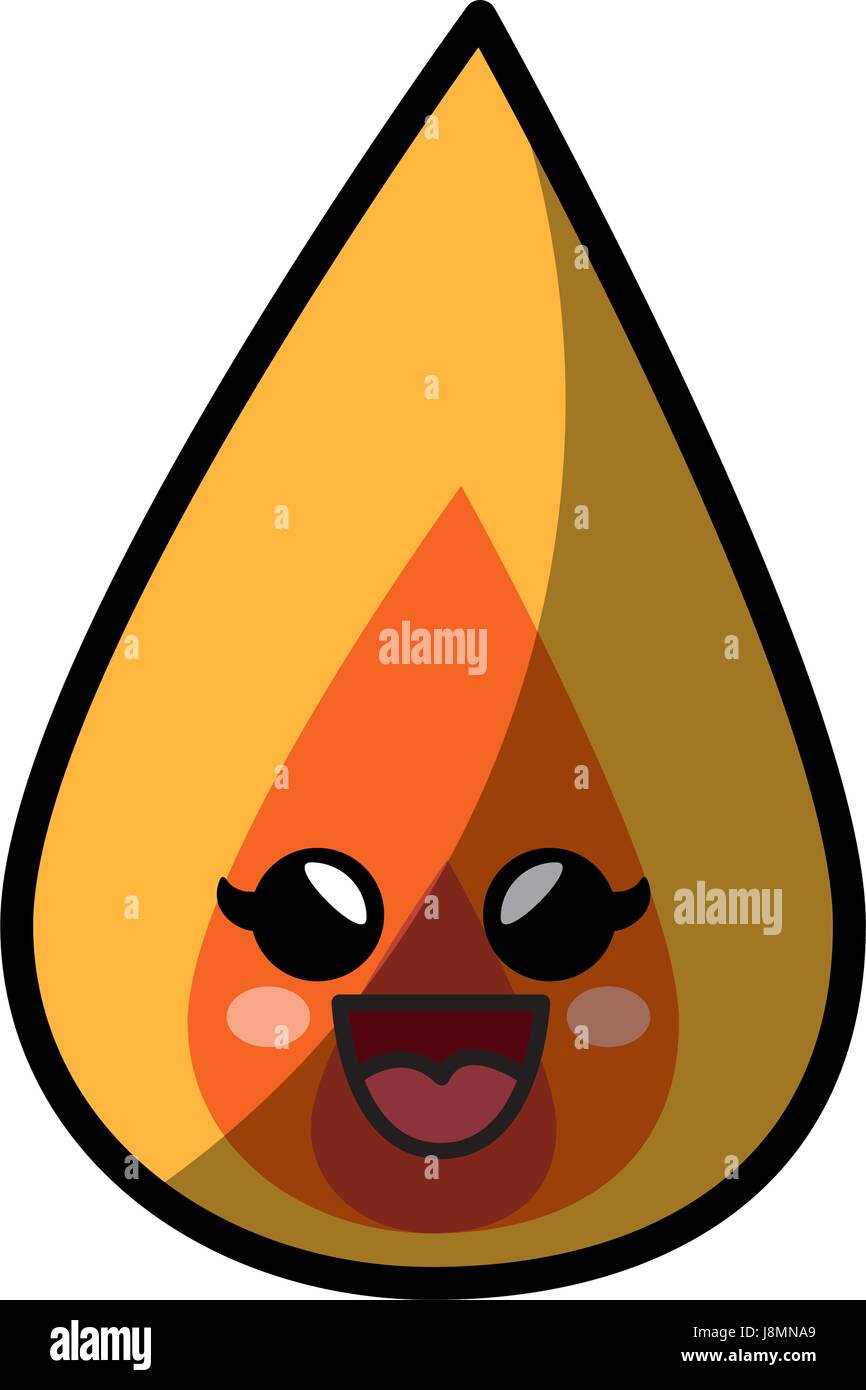 Feuer Flamme Cartoon smiley Stock-Vektorgrafik - Alamy