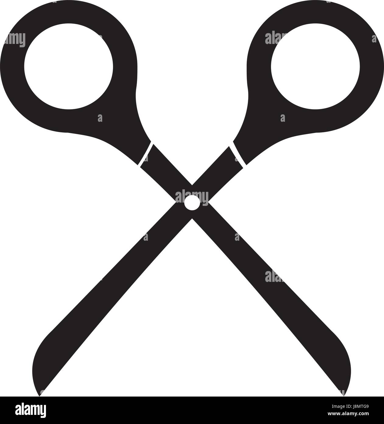 cartoon-schwarze Symbol Schere Stock-Vektorgrafik - Alamy