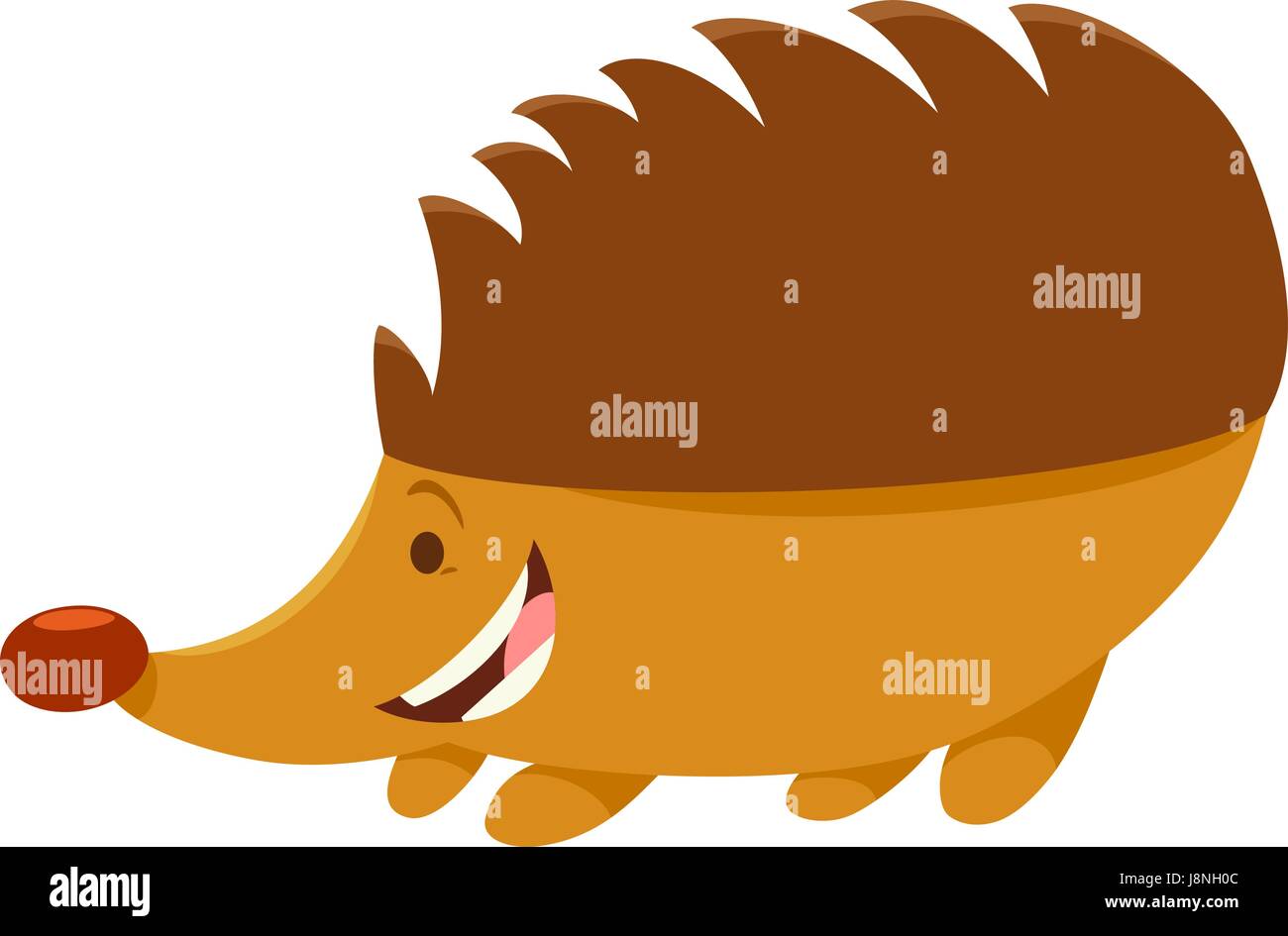 Cartoon-Illustration der Igel Tier Charakter Stock-Vektorgrafik - Alamy