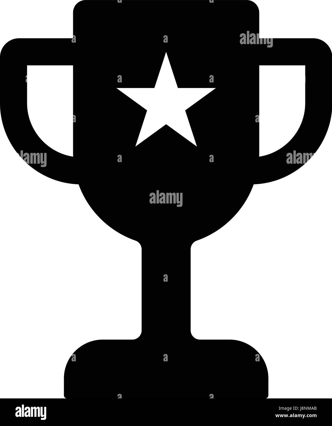 Sieger Trophäe Pokal-Symbol. Sport-Wettbewerb-Silhouette-Symbol. Vektor ...