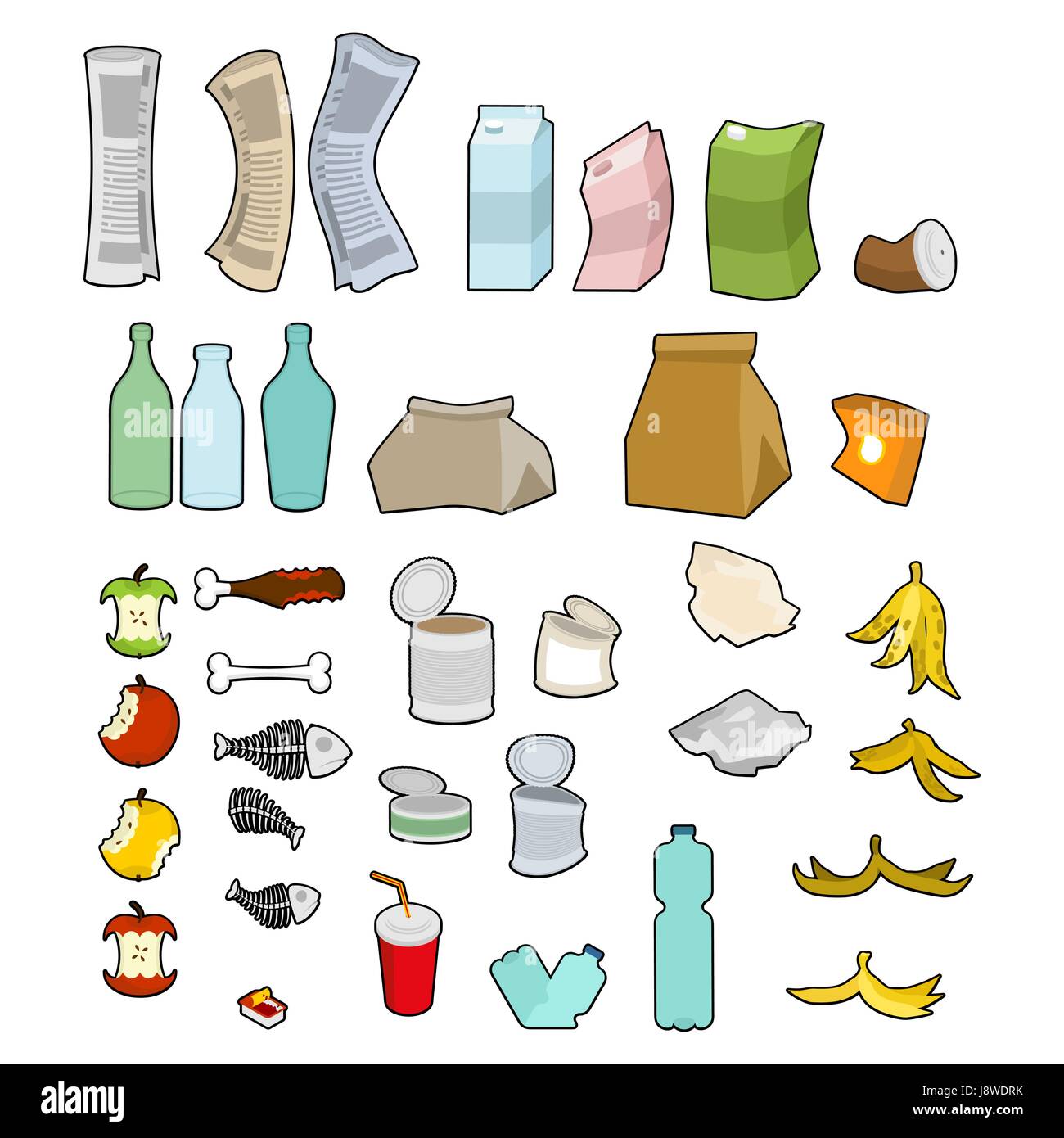 Müllabfuhr-Symbol. Müll setzen. Papierkorb-Zeichen. Wurf-Symbol ...