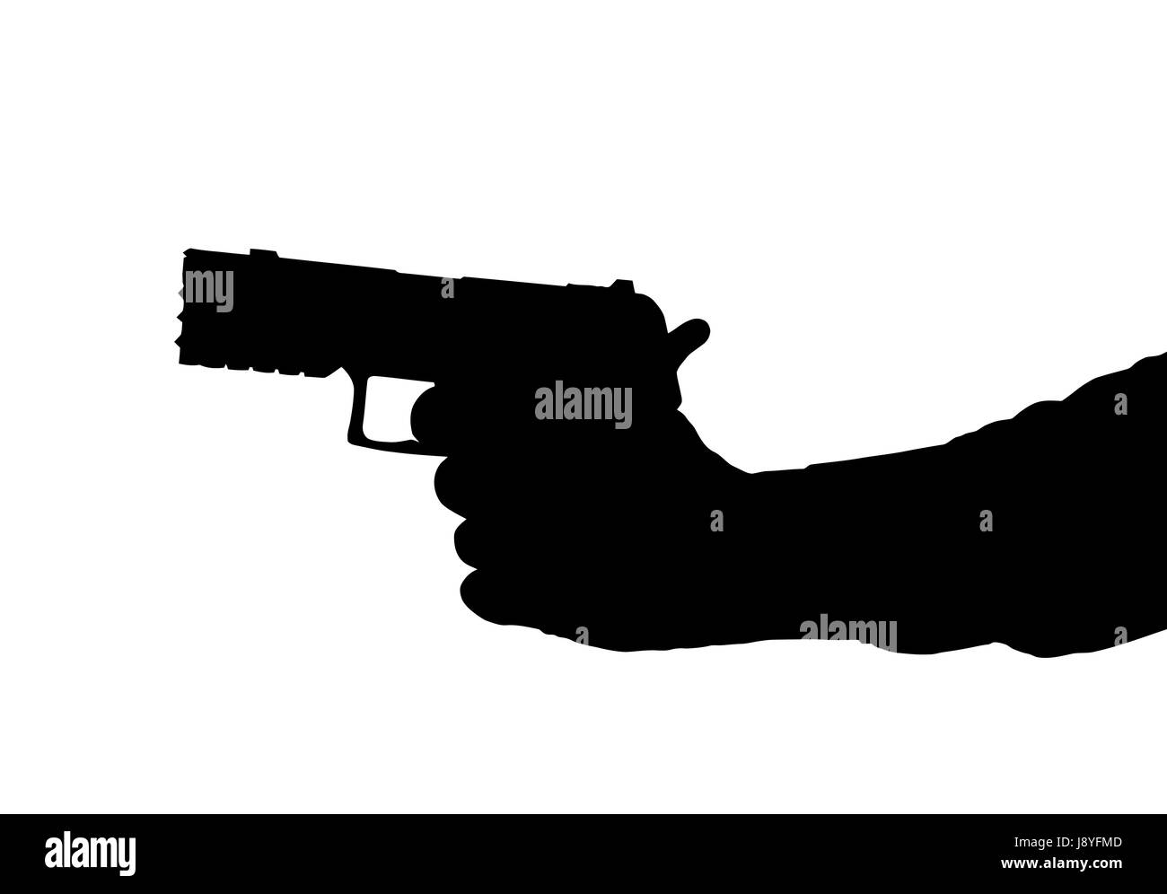 Kontur, Pistole, Arm, Waffe, Pistole, Schusswaffe, Bild, Foto, Bild ...