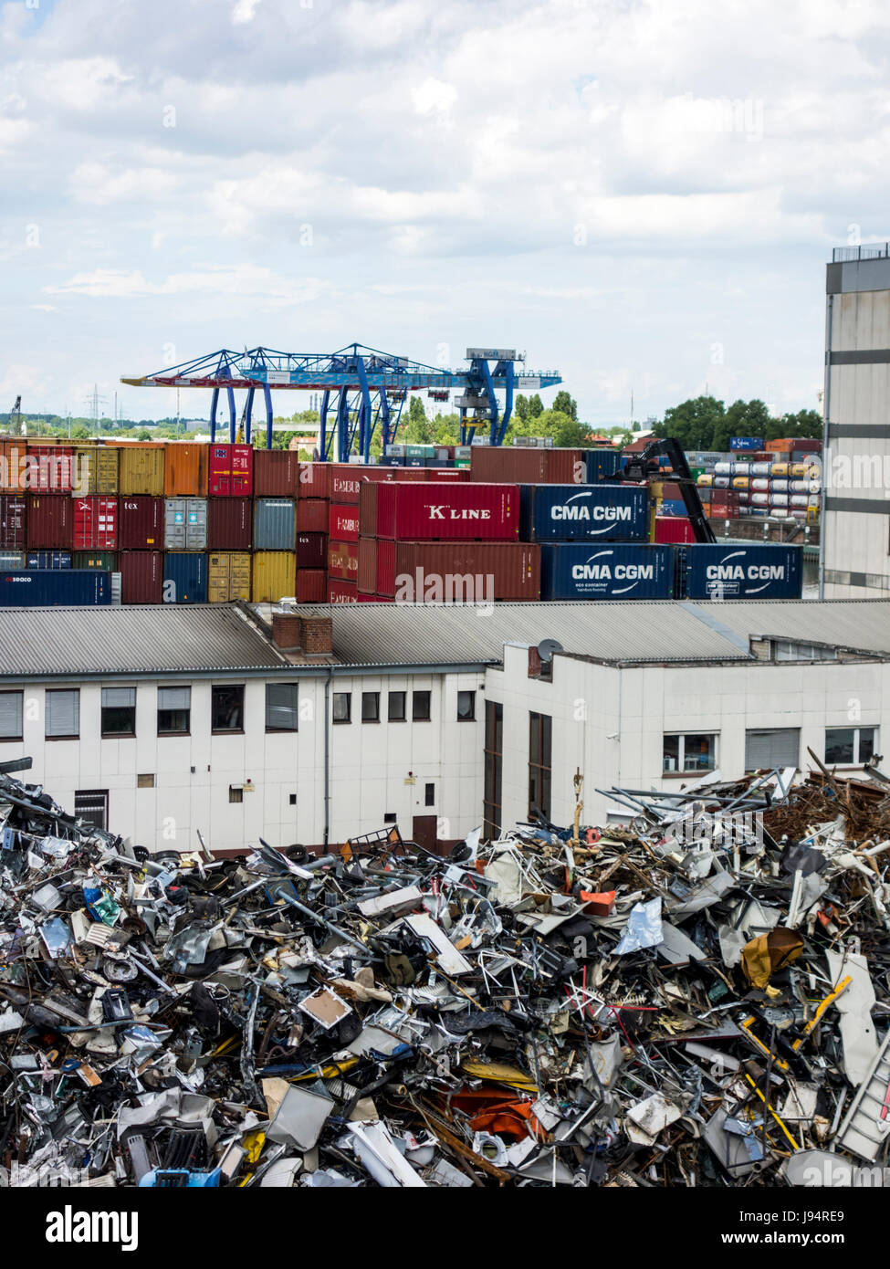 Schrottplatz in Mannheim, Deutschland Stockfotografie - Alamy