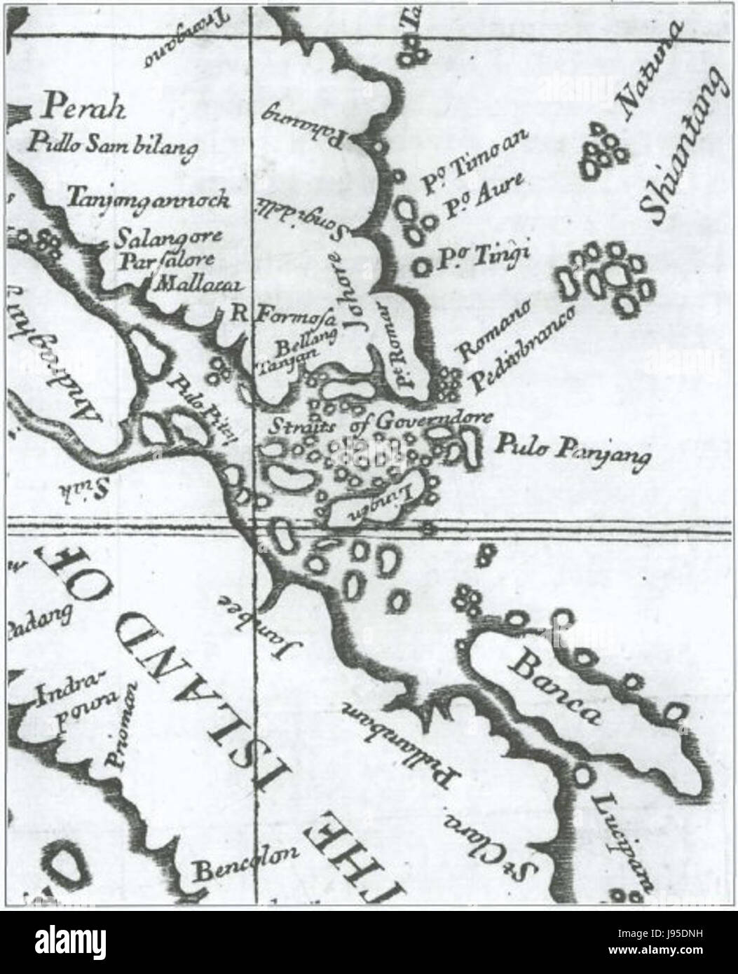 Diese Karte aus dem Jahr 1727, die Hamilton zugeschrieben wird, zeigt Pedra Branca und die ...