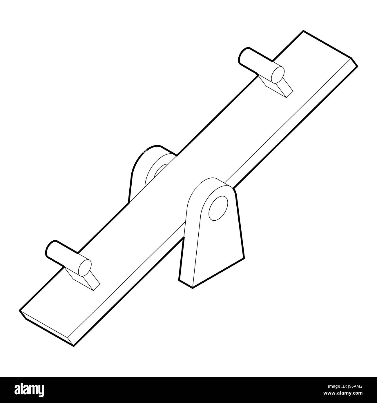 Wippe Symbol im Umriss-Stil Stock-Vektorgrafik - Alamy