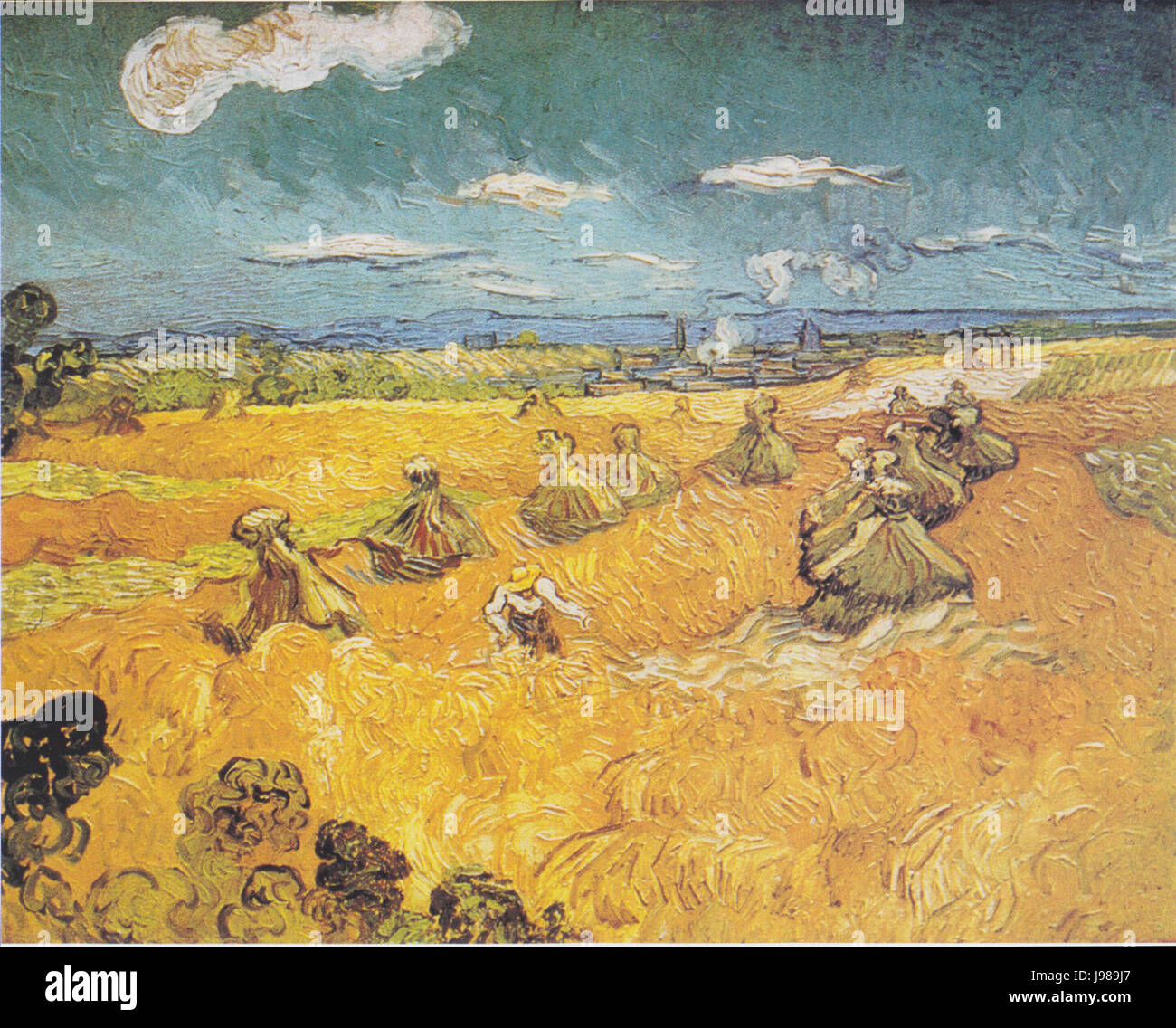 Van Gogh Weizenfeld Mit Hocken Und Schnitter1 Stockfotografie - Alamy