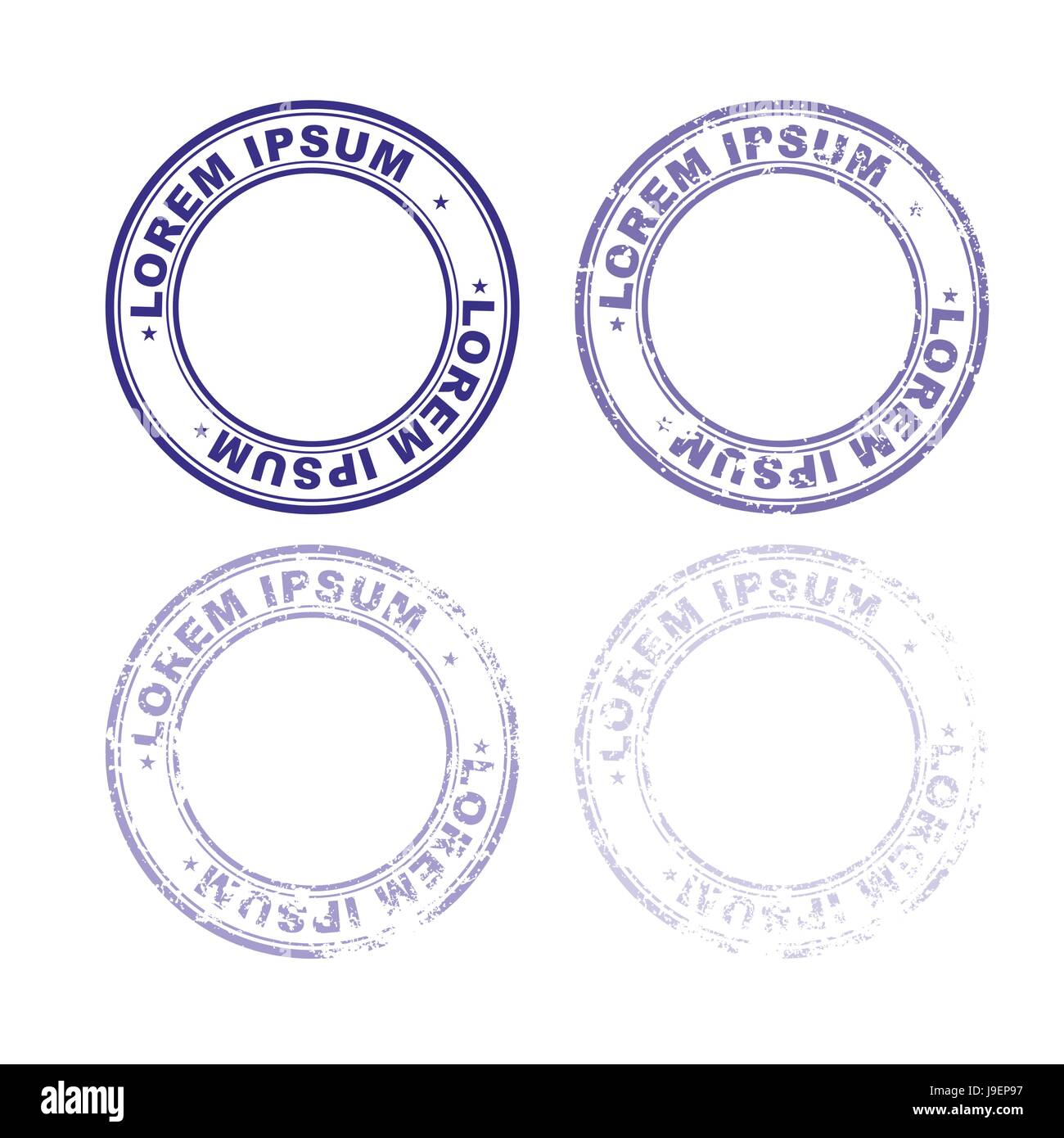 Set Stempel für Dokumente. Abstrakte Briefmarken Vorlage mit ...