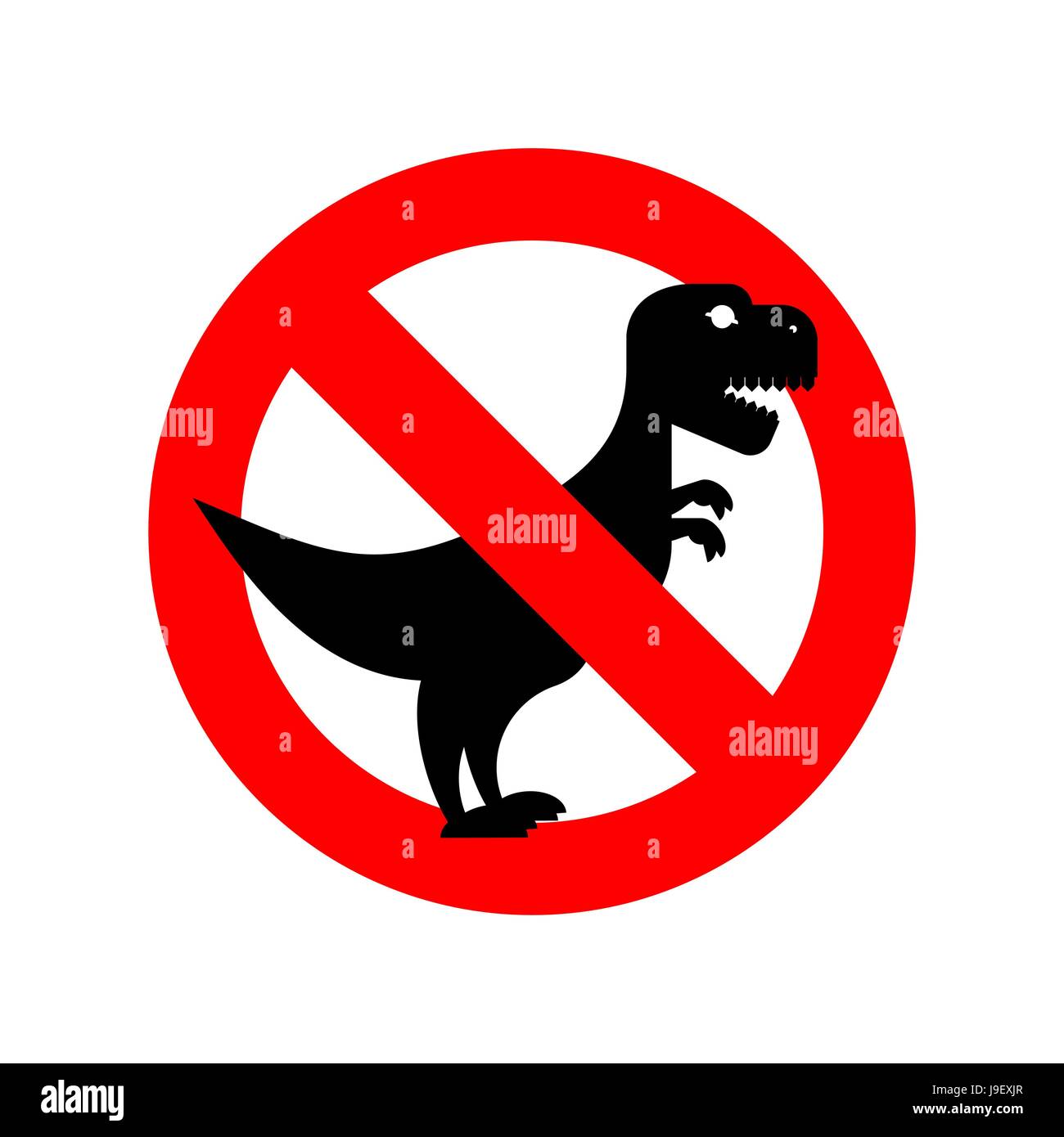 Tyrannosaurus zu stoppen. Rot ist gefährlich. Böse und beängstigend t ...