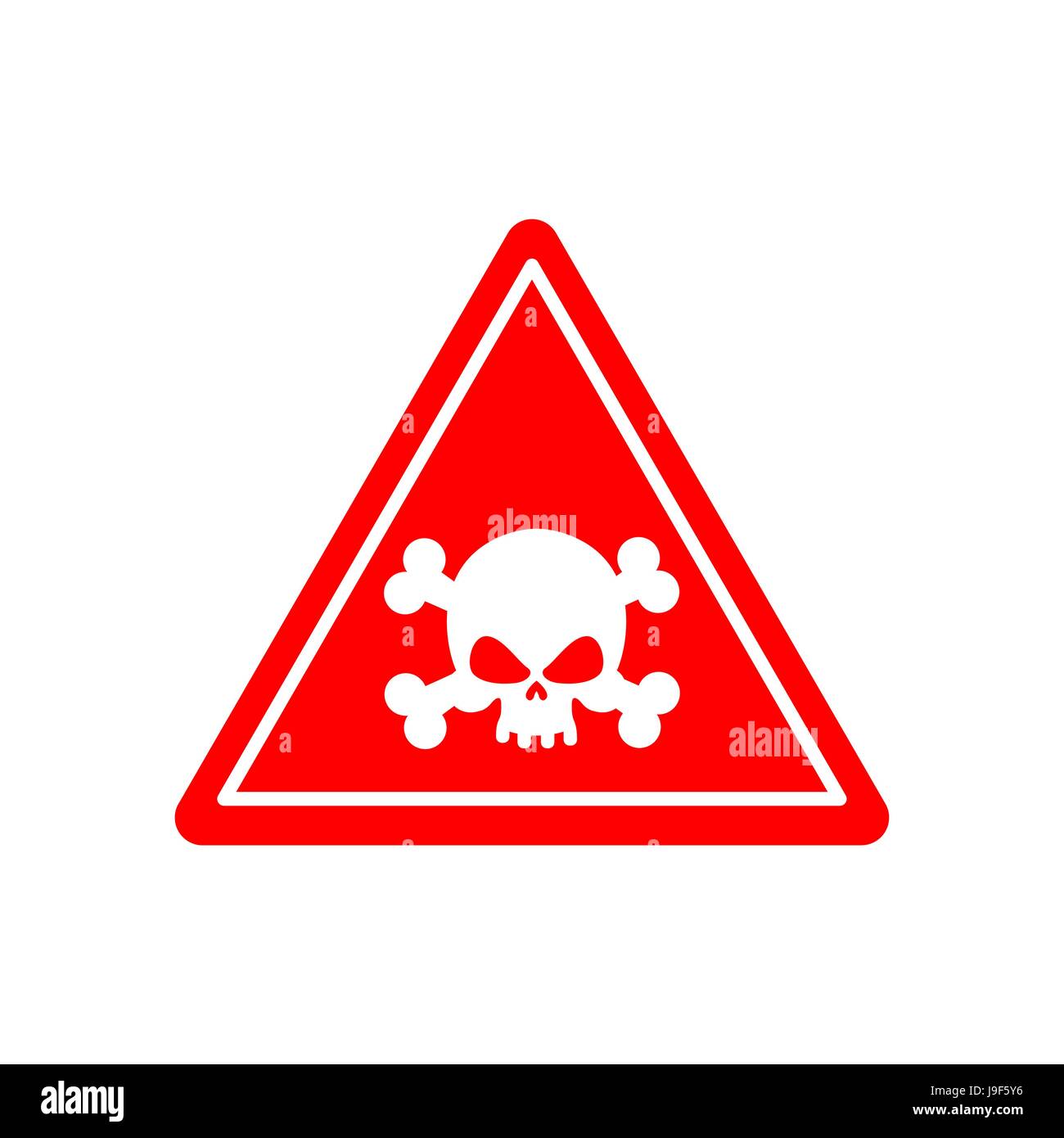 Gefahr Poison Zeichen rot. Achtung giftige Gefahr. Warnung Zeichen ...