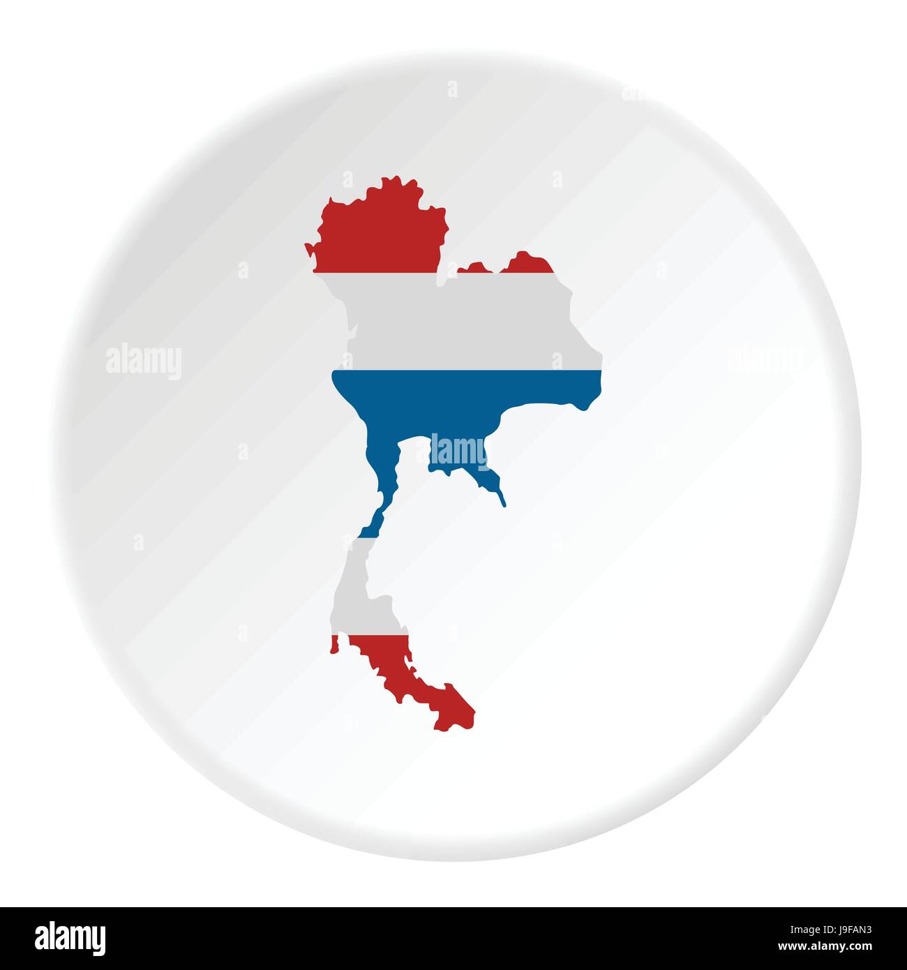 Karte von Thailand Symbol, flachen Stil Stock-Vektorgrafik - Alamy