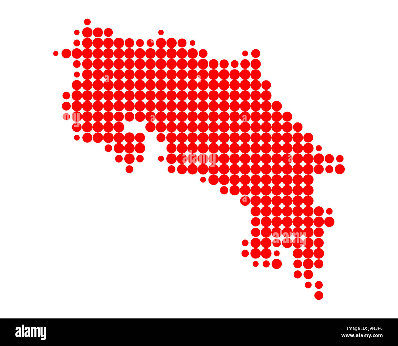 Mapa de costa rica Ausgeschnittene Stockfotos und -bilder - Alamy