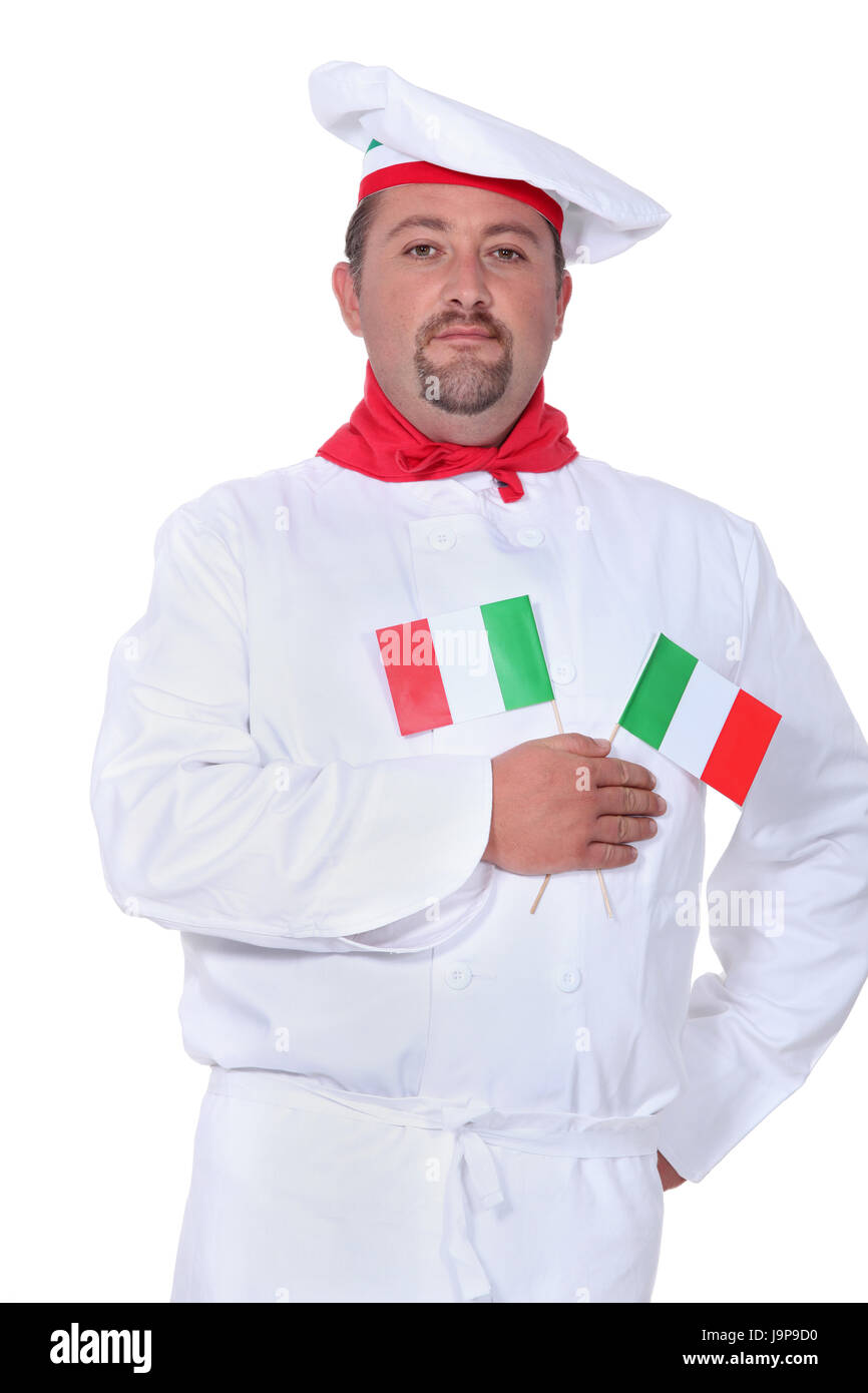 Männlich, Männlich, stehend, Koch, Besitz, Betrieb, Italienisch ...