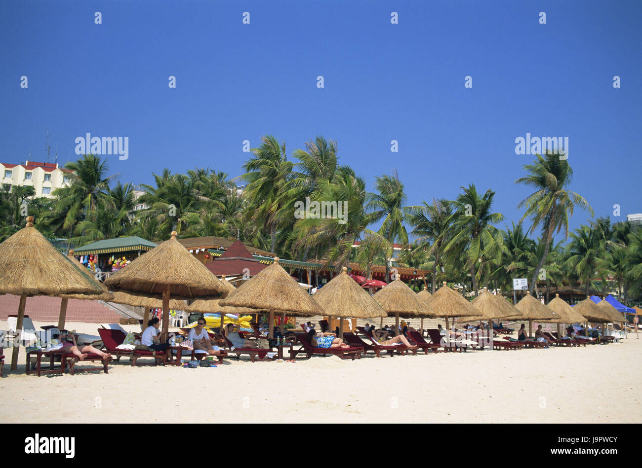 China, Hainan Island, Sanya, Dadonghai Beach Tourist, Asien, Ostasien ...