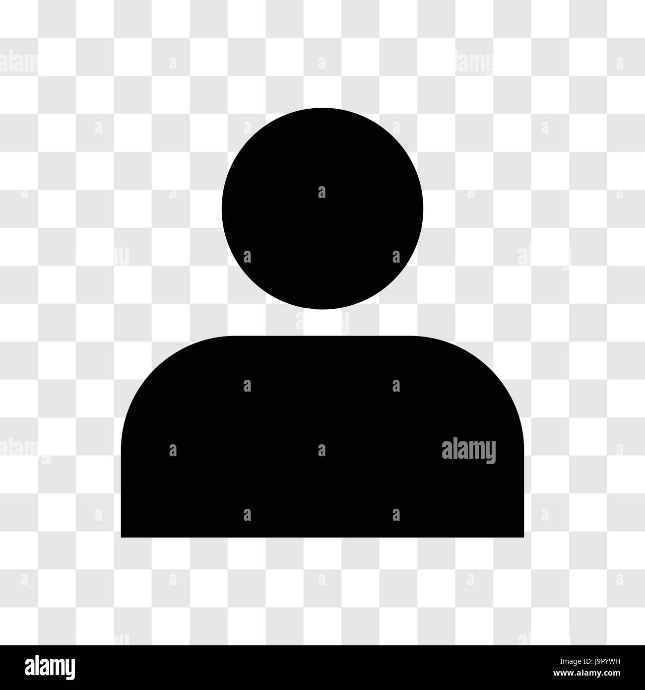 Person Symbol, iconic Symbol auf Transparenz grid. Vektor ein ...