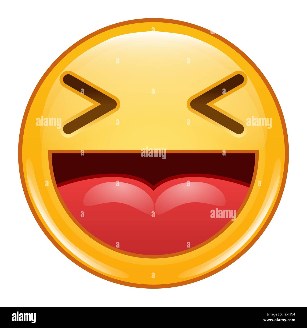 Emoji Emoticons Icon Vektor. Smiley, Emoticon lachen Stock-Vektorgrafik ...
