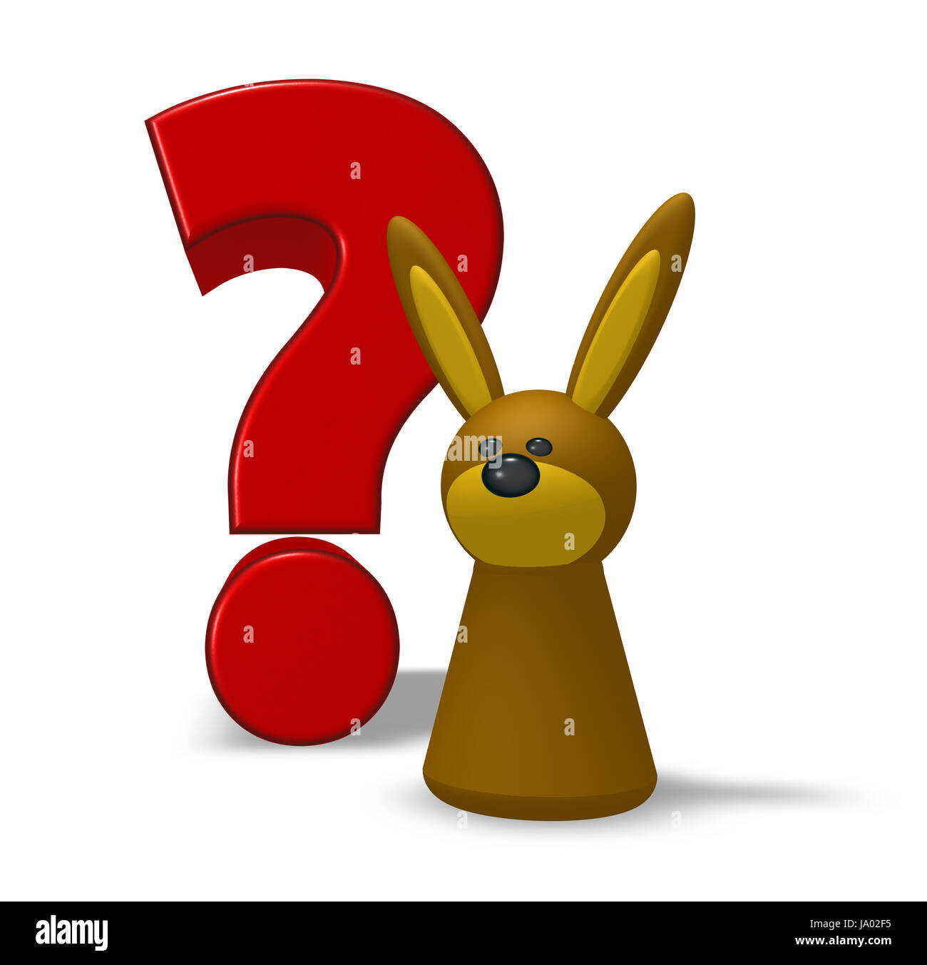 Hase und Fragezeichen Stockfotografie - Alamy