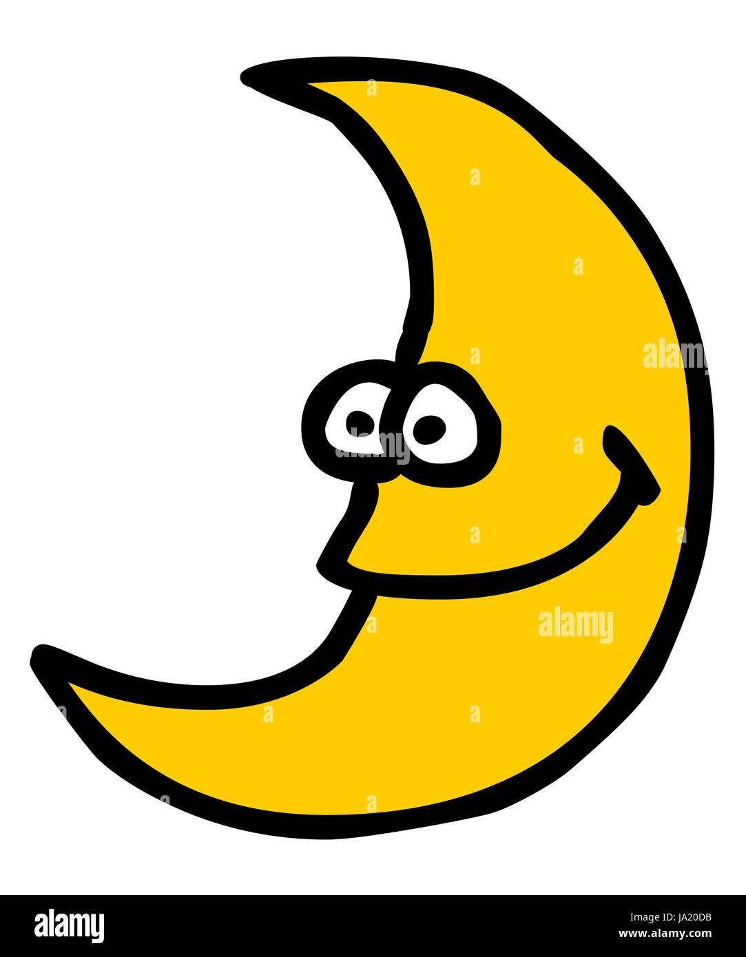 Comic, Nacht, Nacht, Gesicht, Mond, lustig, kindlich, Cartoon, Comic ...