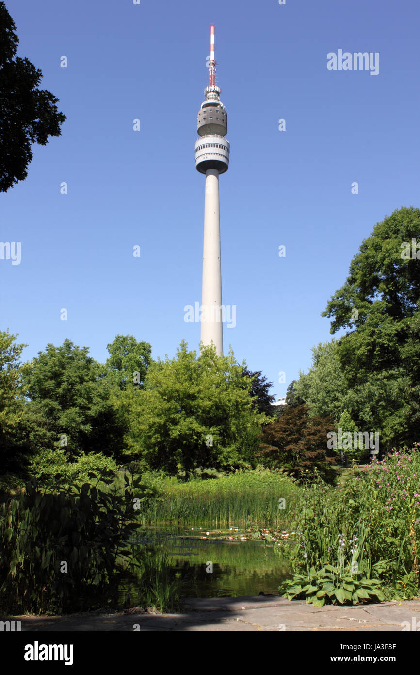 Turm, Sightseeing, Fernsehturm, Ruhrgebiet, blau, Turm, Denkmal ...