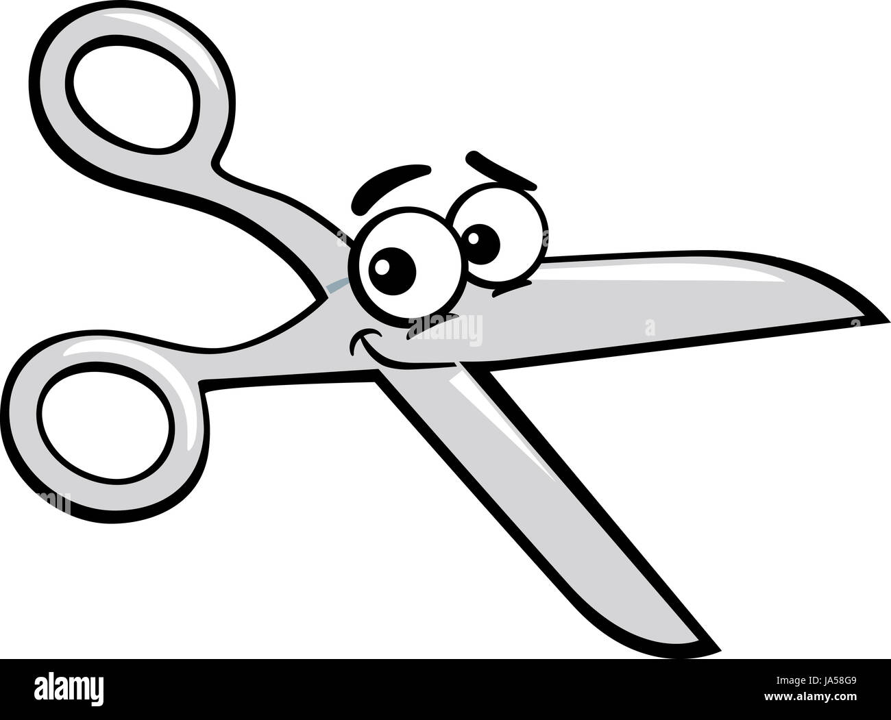 Cartoon Illustration Funny Scissors Stockfotos und -bilder Kaufen - Alamy