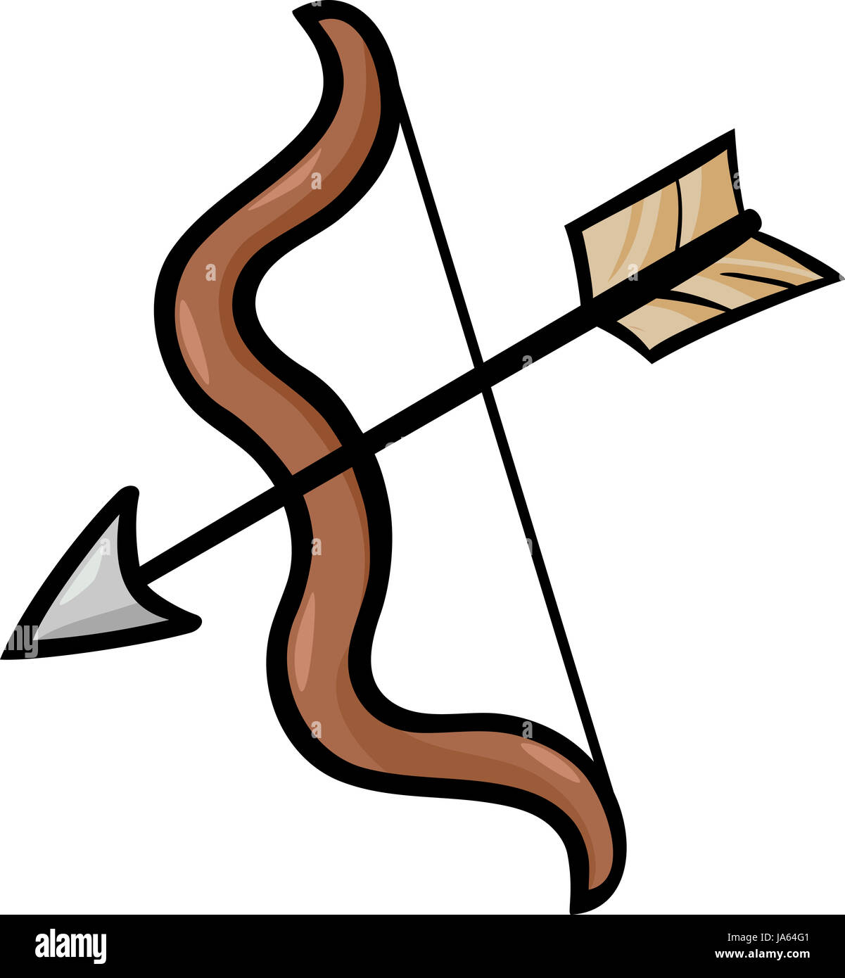 Cartoon-Illustration von Pfeil und Bogen ClipArt Stockfotografie - Alamy