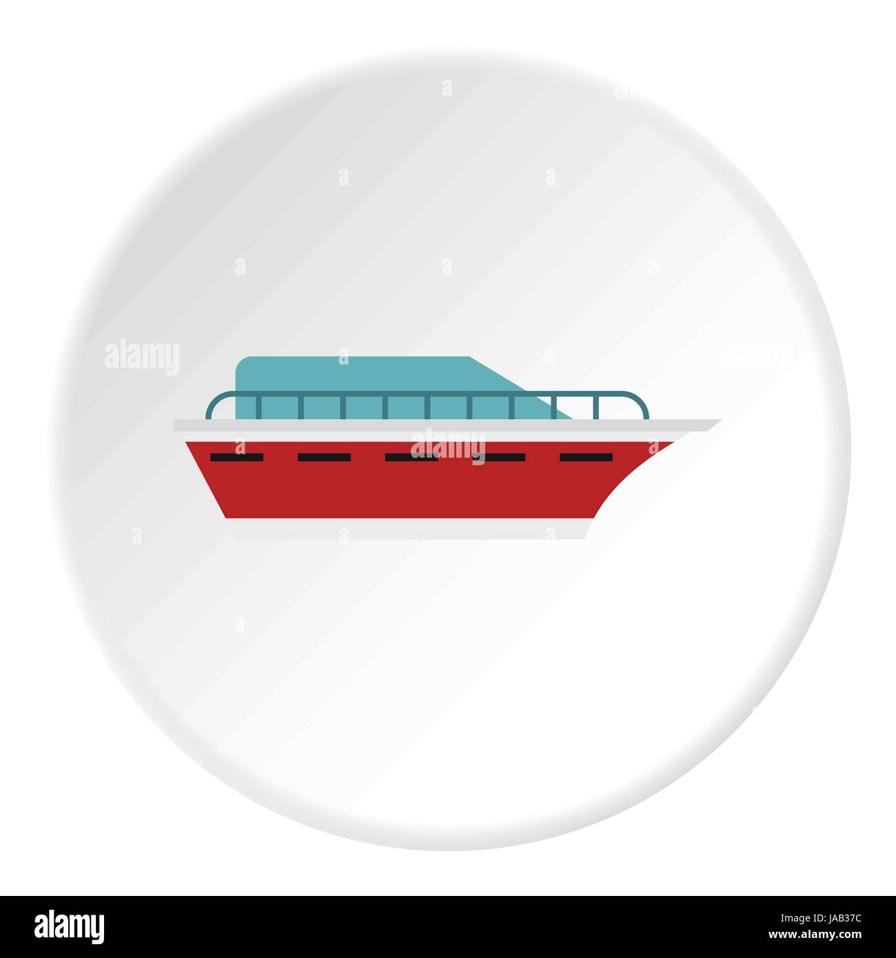 Motorboot-Symbol. Flache Darstellung der Motorboot Vektor Icon für web ...