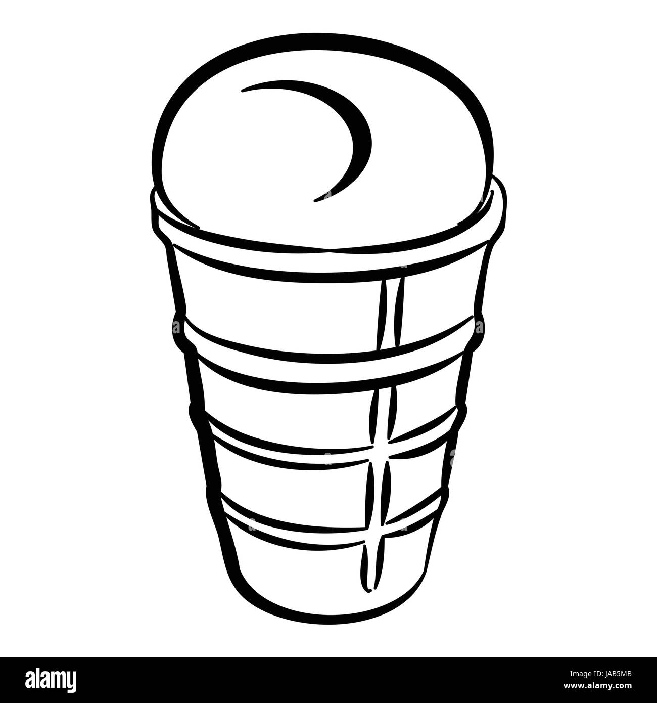 Eisbecher im Glas-Symbol. Umriss-Illustration der Eisbecher im Glas ...