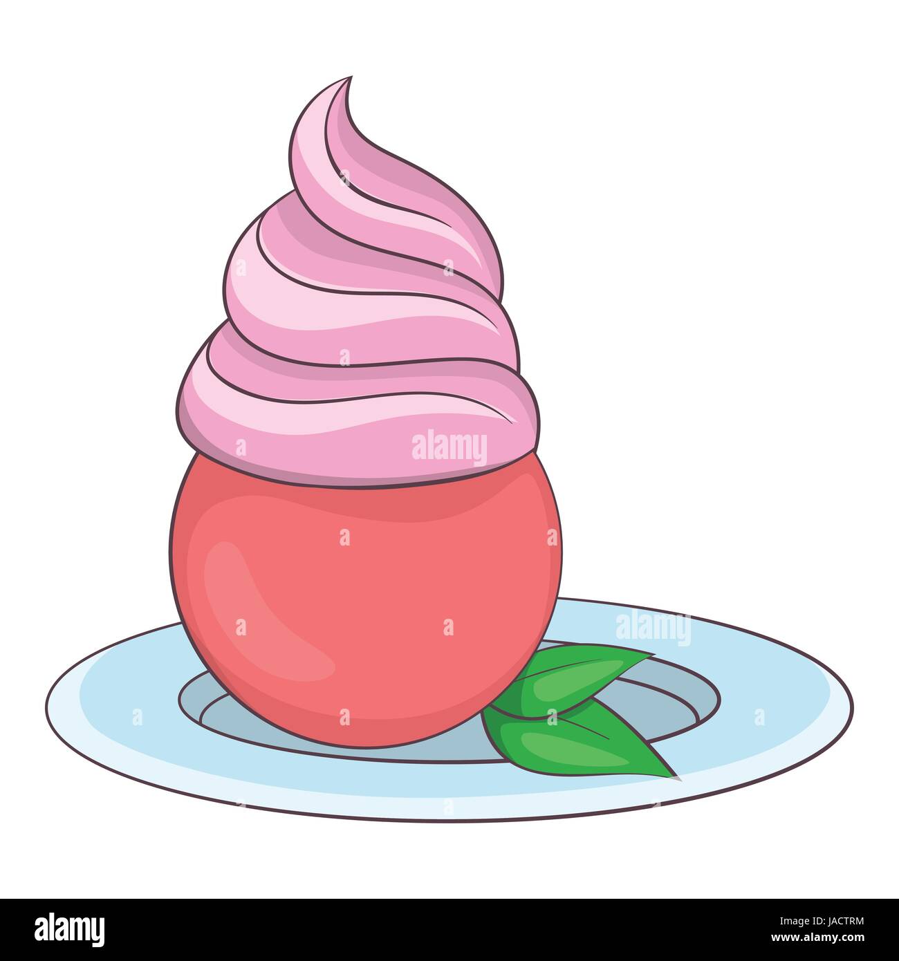 Minze-Eis-Symbol. Cartoon-Illustration des Eis Vektor Icon für Web ...