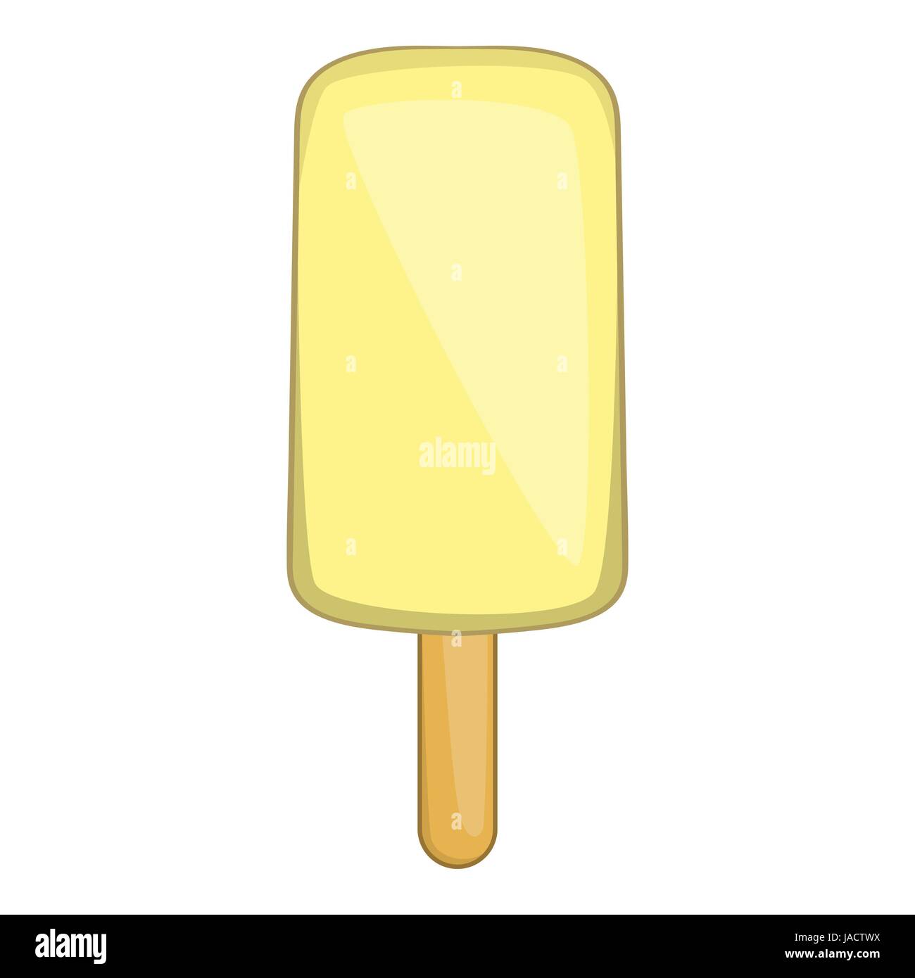 Gelbes Eis-Symbol. Cartoon-Illustration des Eis Vektor Icon für Web ...
