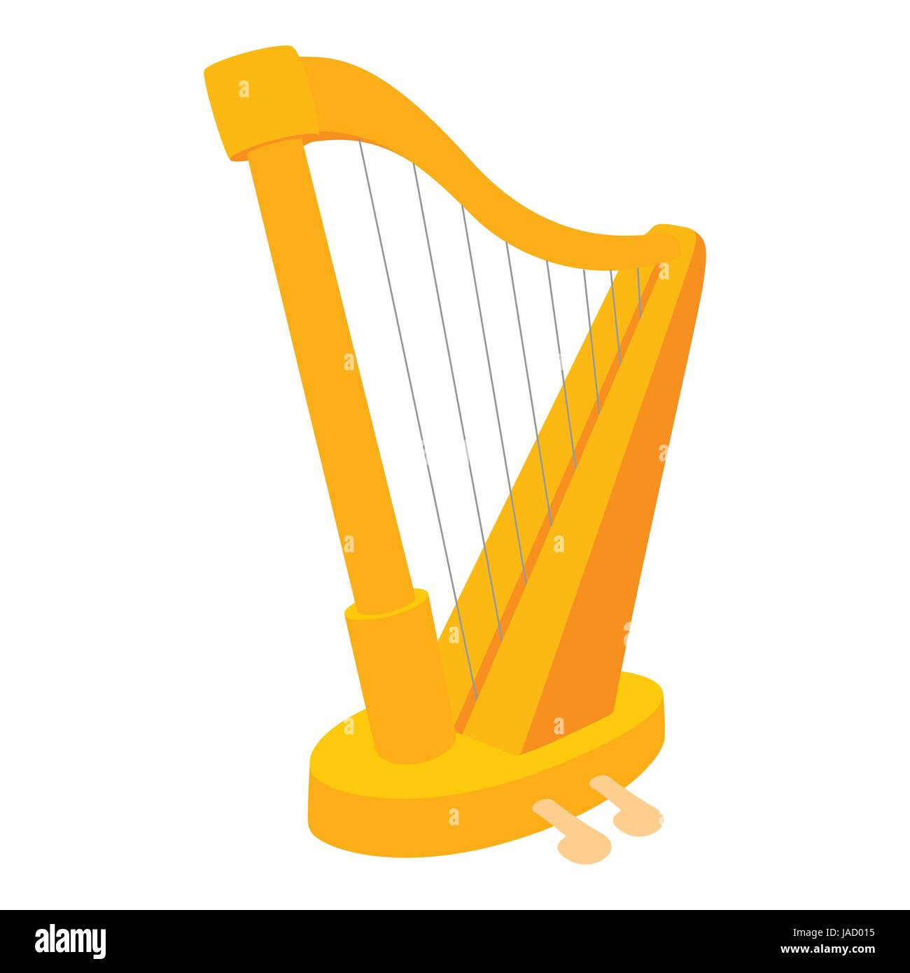 Harfe-Symbol. Cartoon-Illustration der Harfe Vektor Icon für web Stock ...