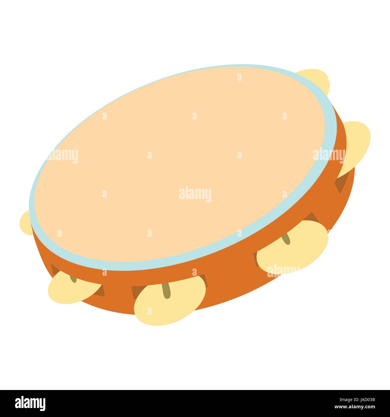 Tamburin-Symbol. Cartoon-Illustration des Tamburin Vektor Icon für web ...