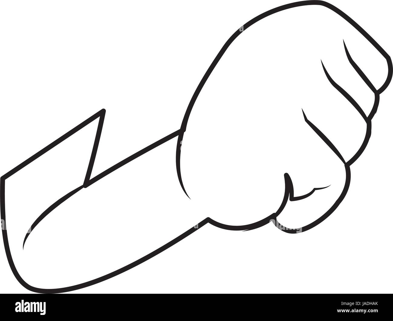 Cartoon Arm Hand Faust Comicbild Stock-Vektorgrafik - Alamy