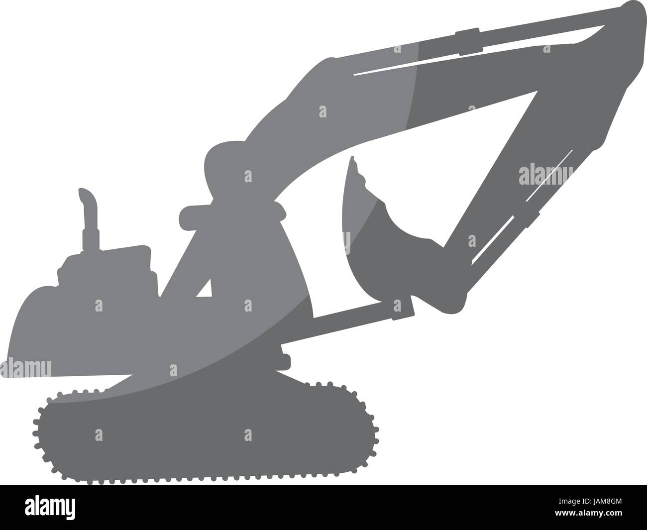 Bagger Silhouette isoliert Symbol Stock-Vektorgrafik - Alamy