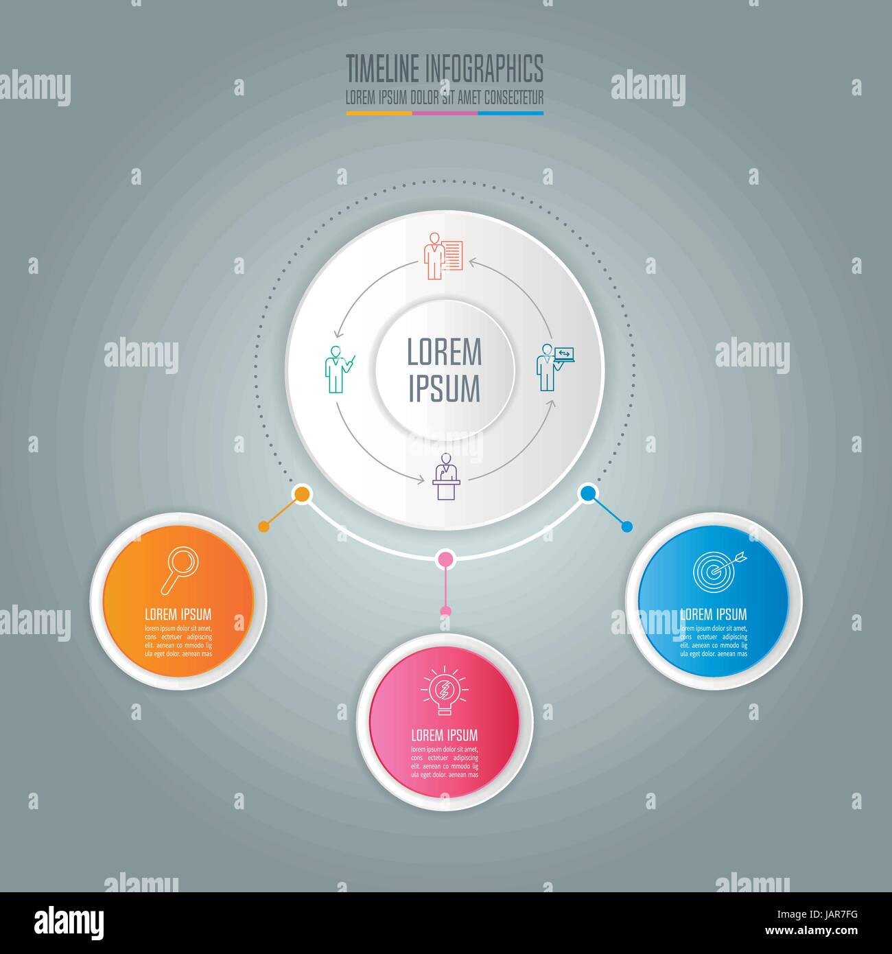 Kreatives Konzept für die Infografik. Zeitachse Infografik Vektor und ...