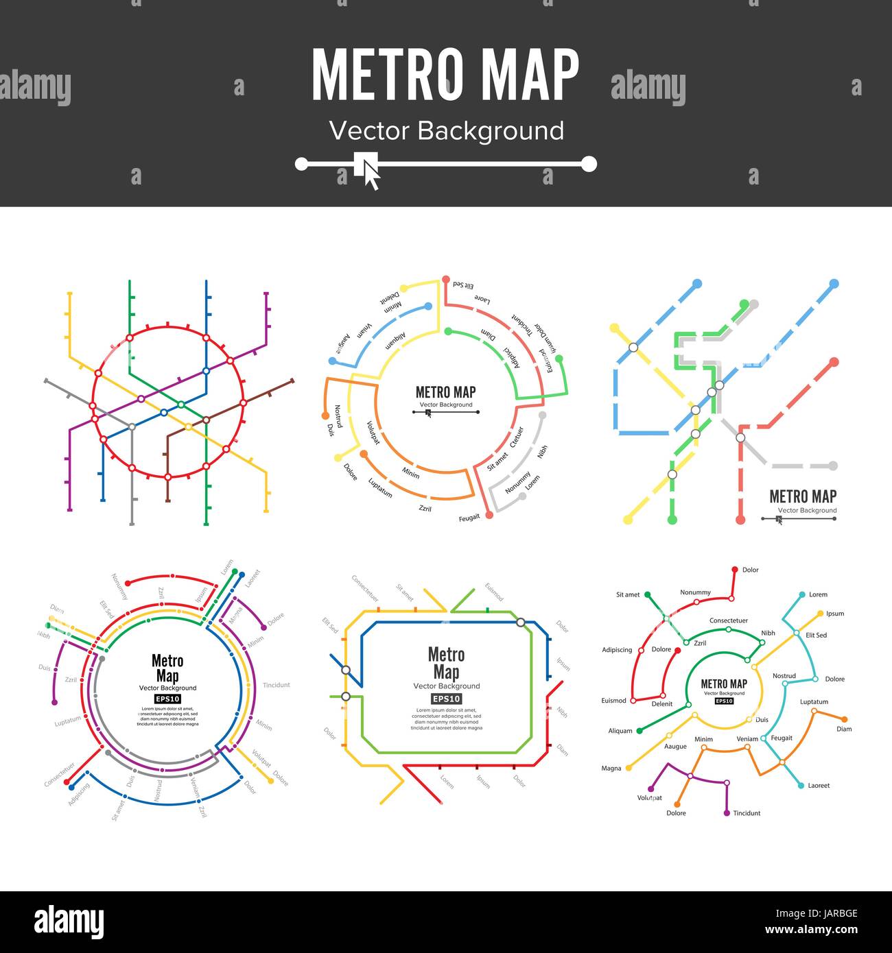 Metro Karte Vektor. Plan Karte Station Metro und U-Bahn Metro Schema ...
