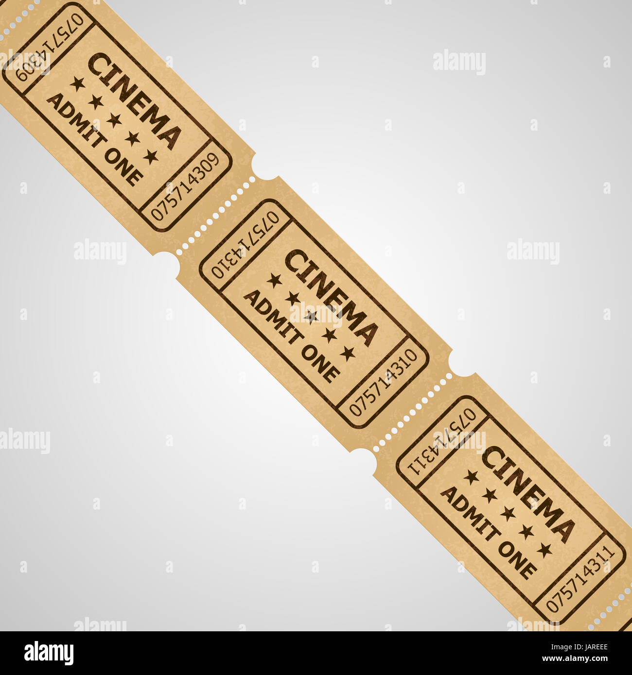 Ticket Movie Cinema Theater Vector Stockfotos und -bilder Kaufen - Alamy