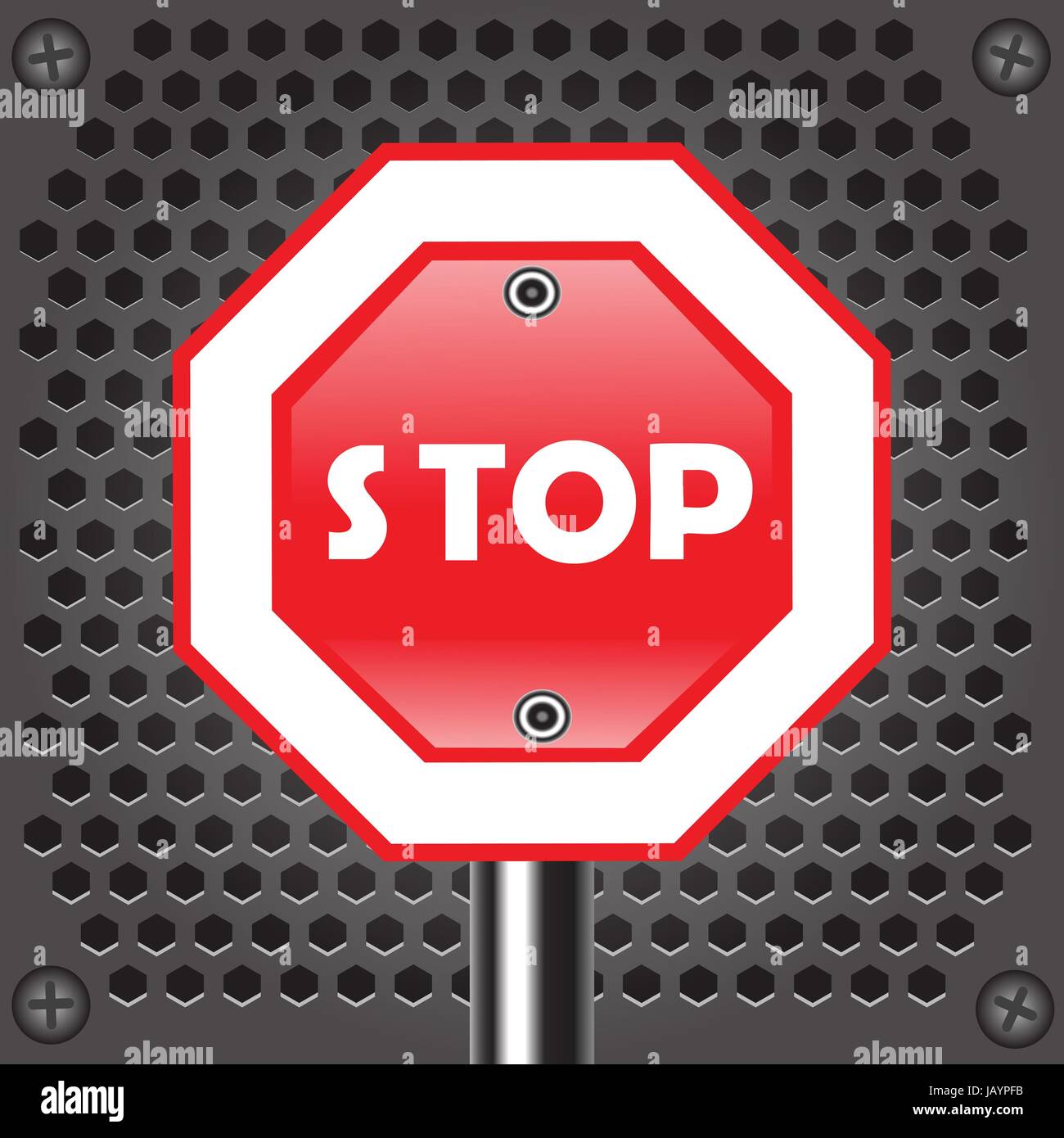 Bunte Illustrationen mit Stop-Schild für Ihr design Stockfotografie - Alamy