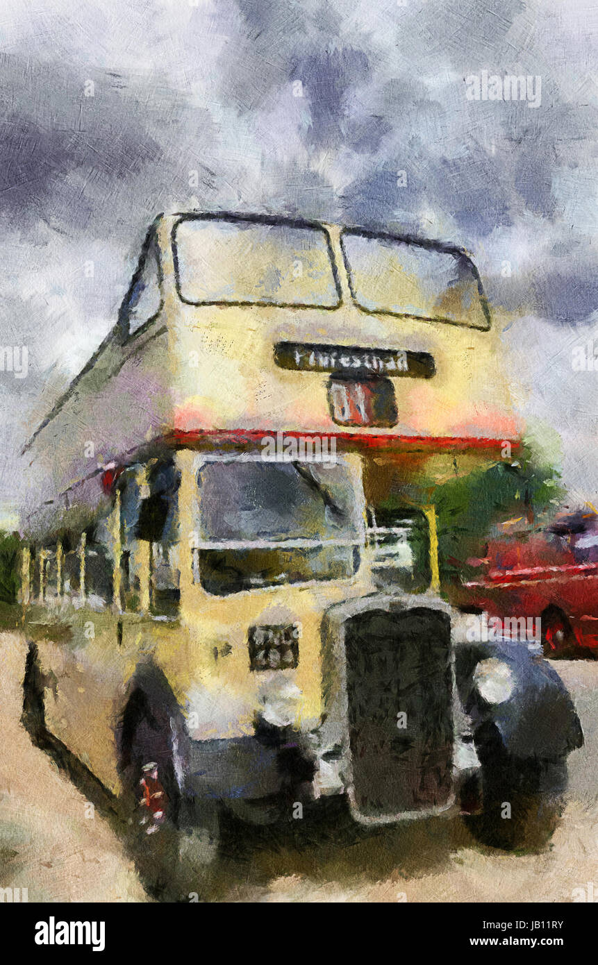 Vintage Open Top Bus Bus Stockfotos & Vintage Open Top Bus Bus Bilder ...