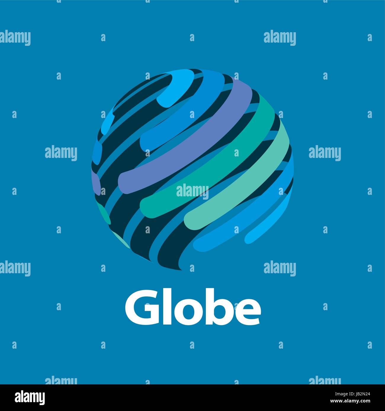 Vorlage Logo Design Globus. Vektor-Illustration-Symbol Stock ...