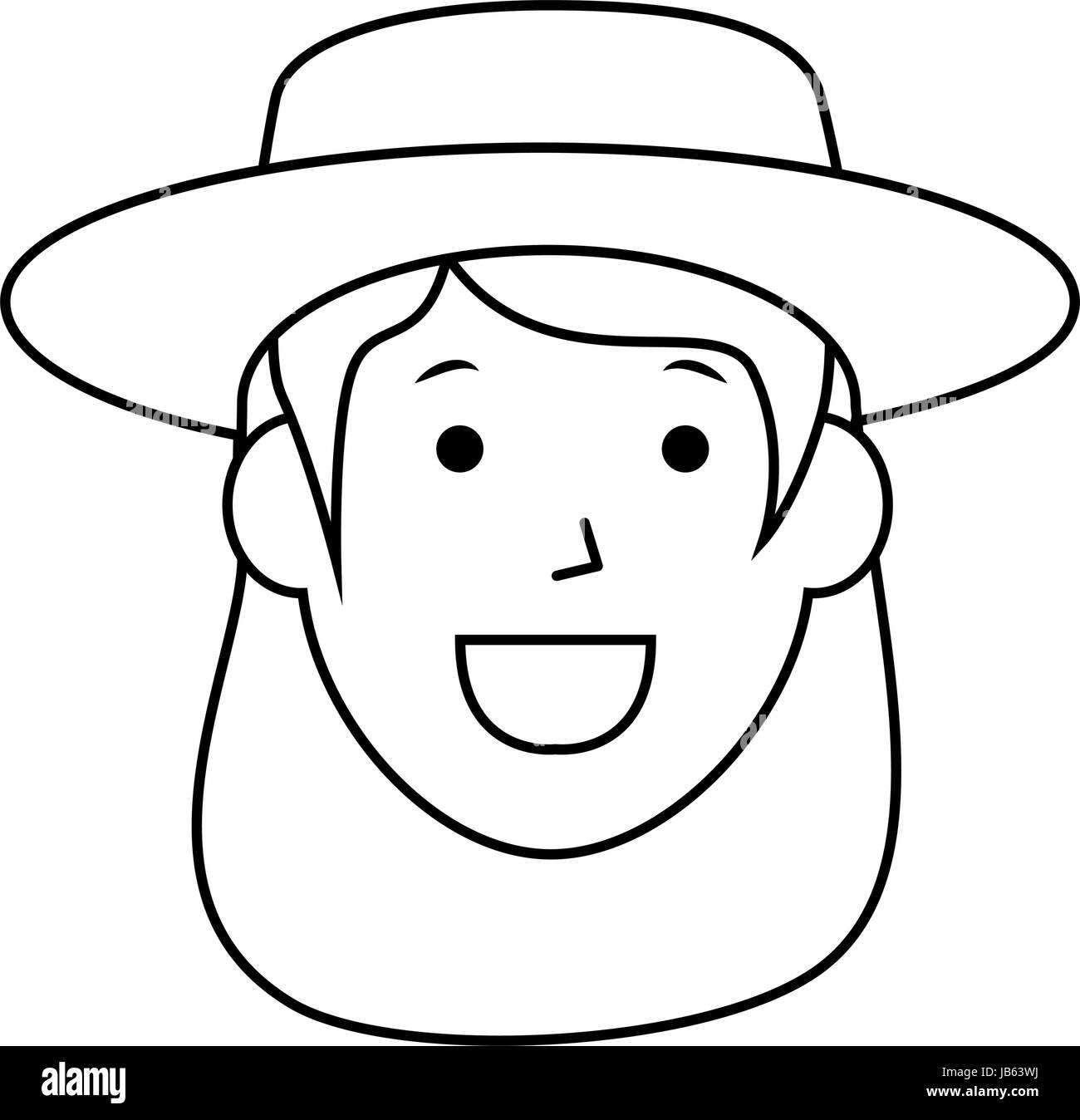 Cartoon-Gärtner-Symbol Stock-Vektorgrafik - Alamy