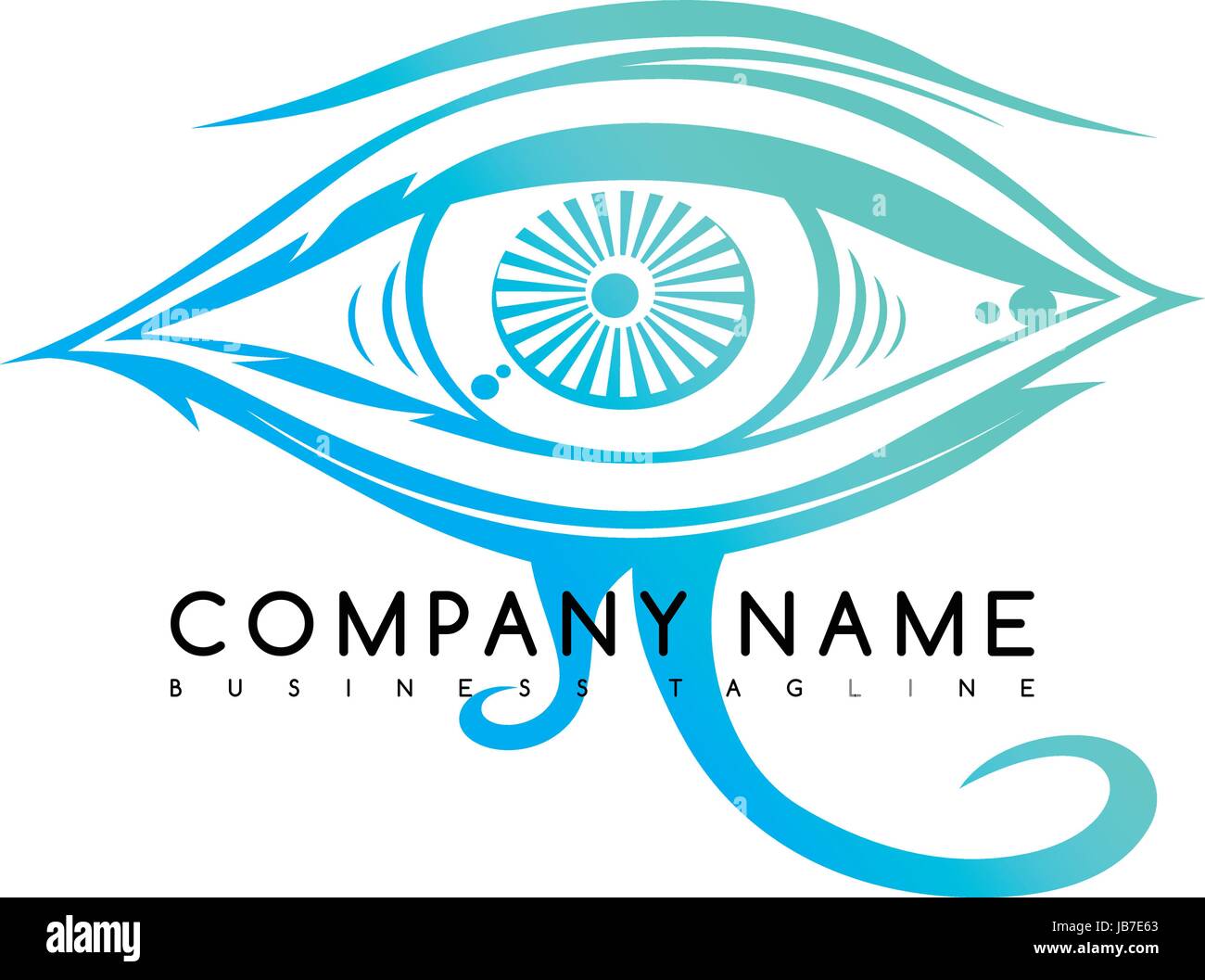 Augen sehen, Logo-Schriftzug-Vorlage-Vektor-Kunst-illustration Stock ...