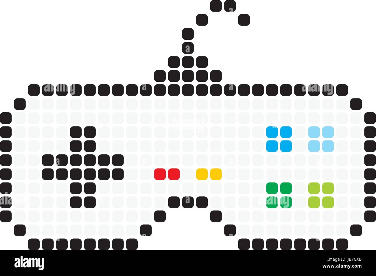 Joystick-Konsole Dot Logo Schriftzug Vektorgrafiken Stock-Vektorgrafik ...