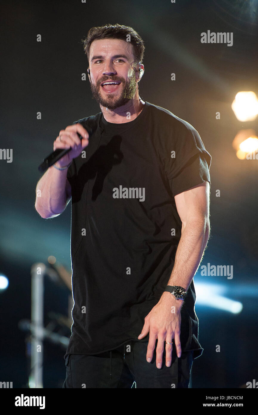 9. Juni 2017 - Nashville, Tennessee; USA - Sänger SAM HUNT führt im ...