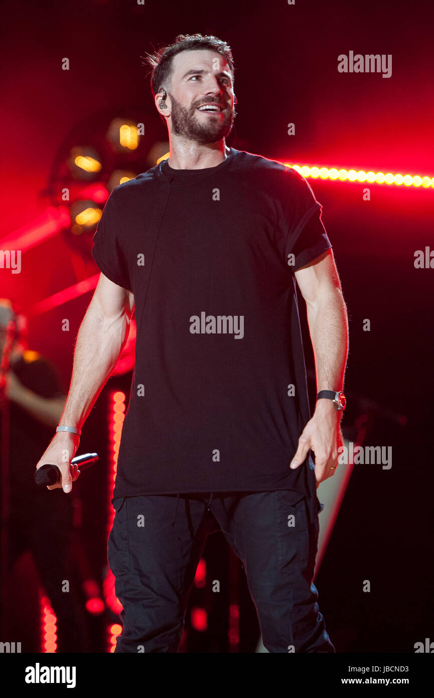 9. Juni 2017 - Nashville, Tennessee; USA - Sänger SAM HUNT führt im ...
