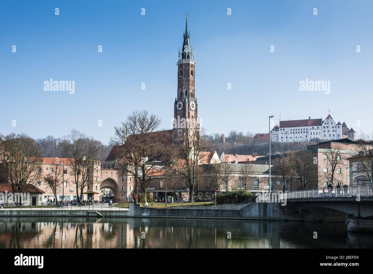 LANDSHUT, DEUTSCHLAND - MÄRZ 8. Basilika St.Martin in Landshut ...