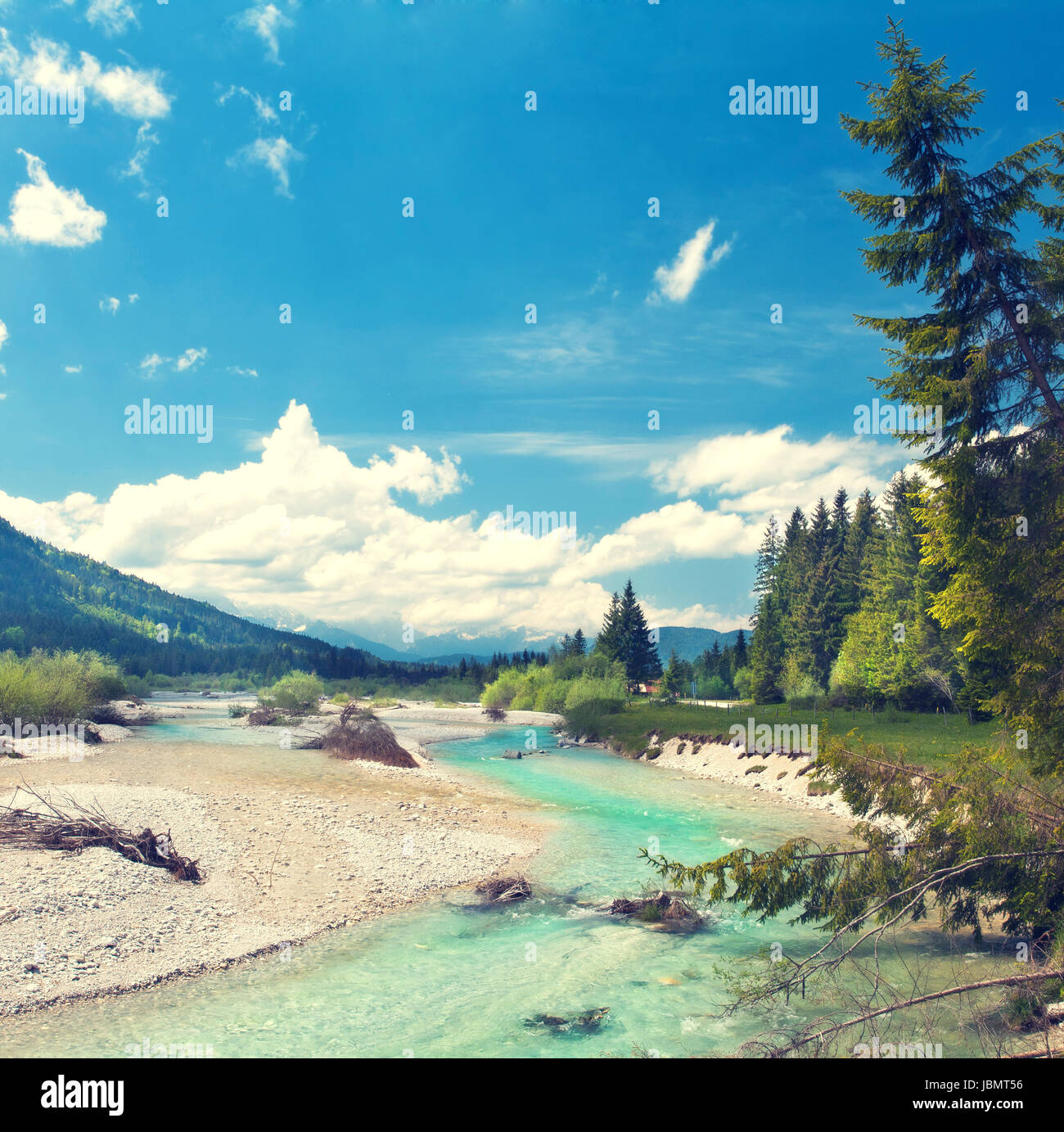 Isar in die Voralpen Stockfotografie - Alamy