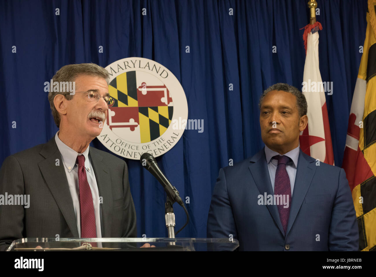 Washington, USA. 12. Juni 2017. Maryland Attorney General Brian E ...