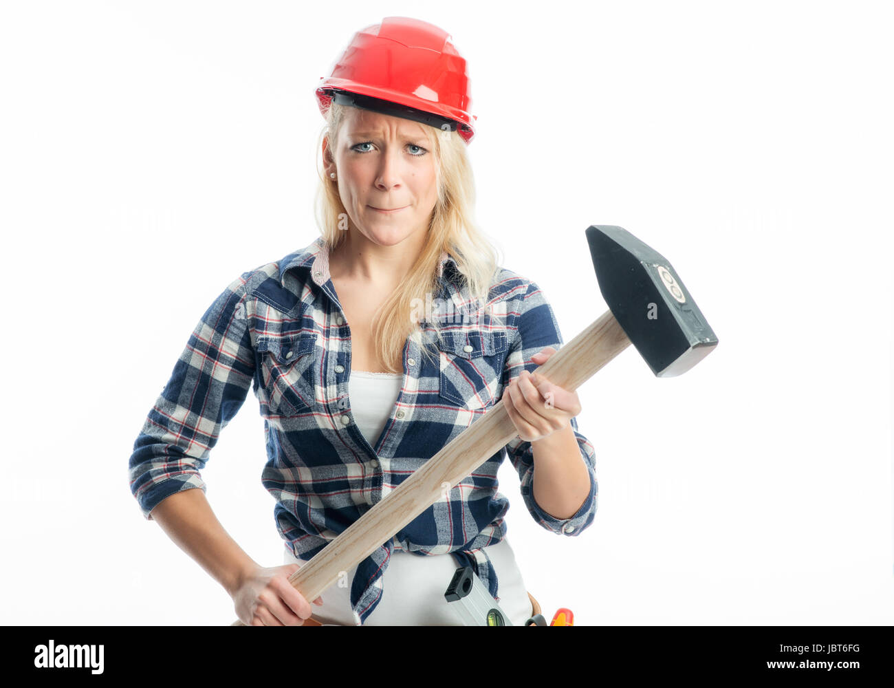 Strong Lady Hammer Stockfotos und -bilder Kaufen - Alamy
